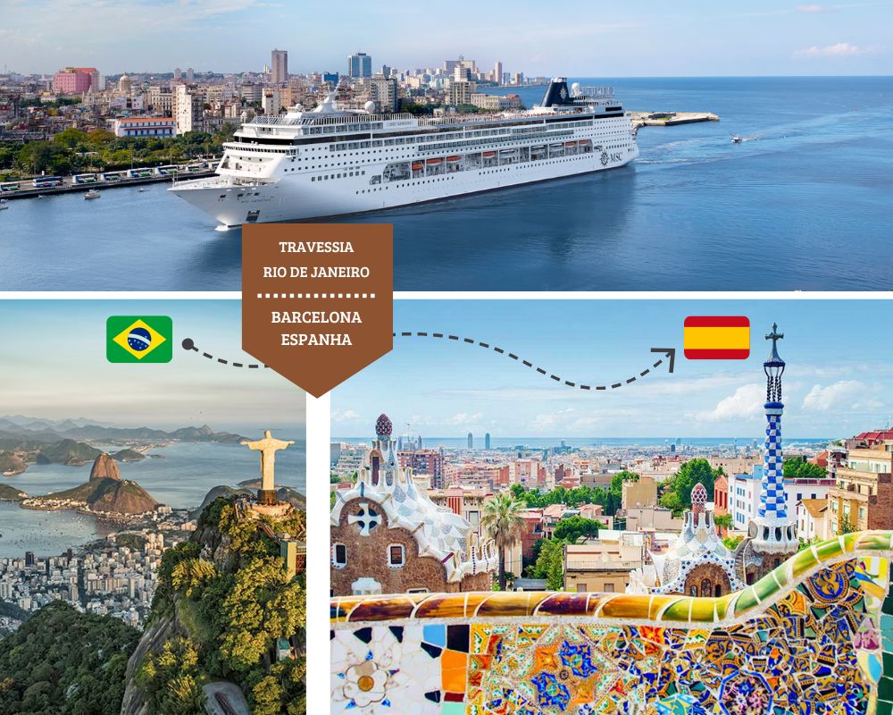 Travessia Brasil Espanha MSC Armonia Rio de Janeiro Barcelona ...